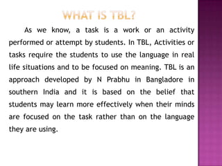 Task based learning | PPT