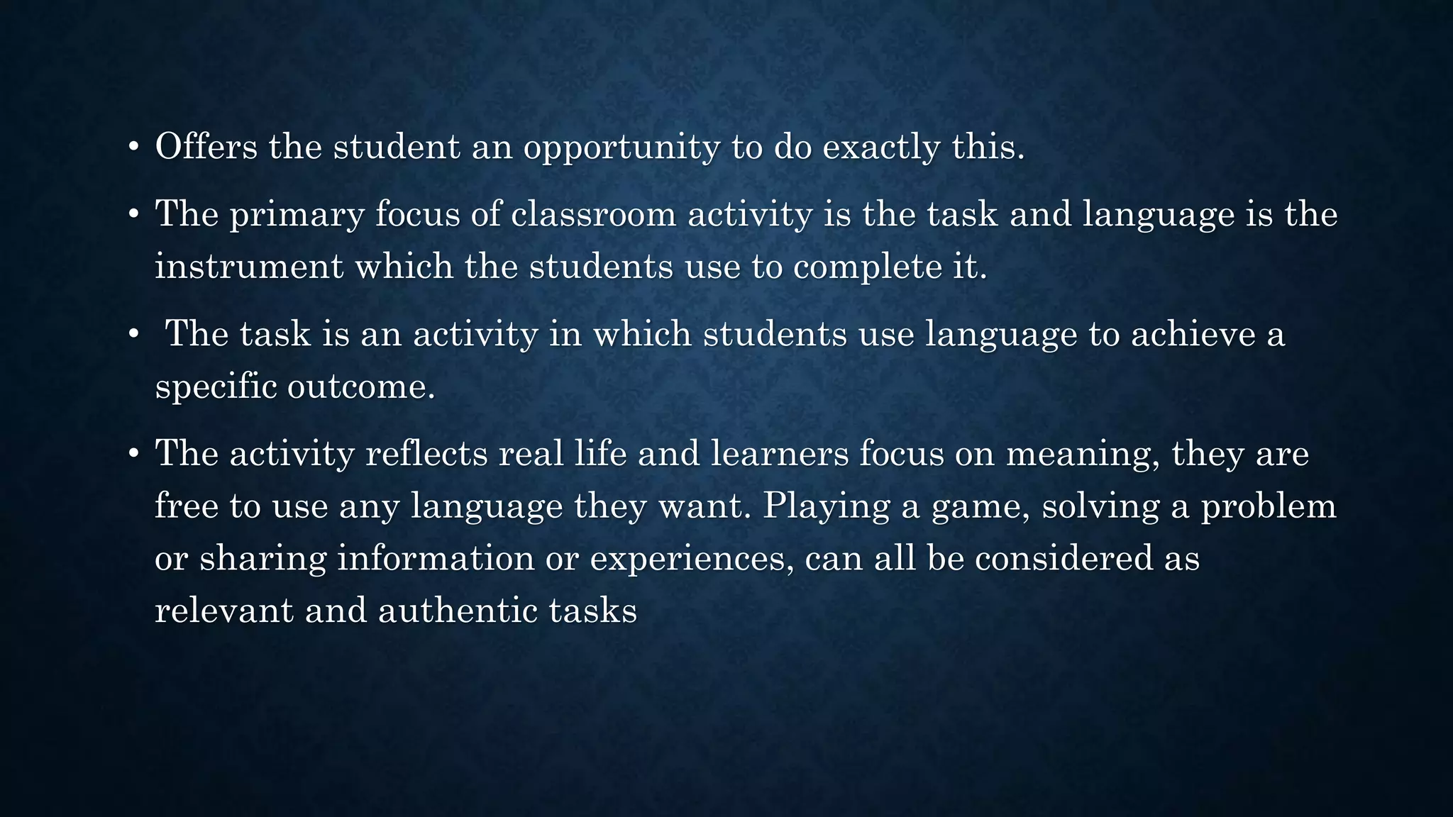 Task based learning | PPTX