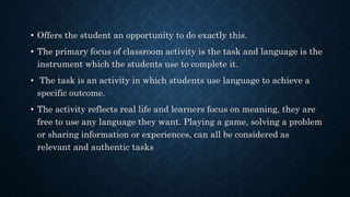 Task based learning | PPTX