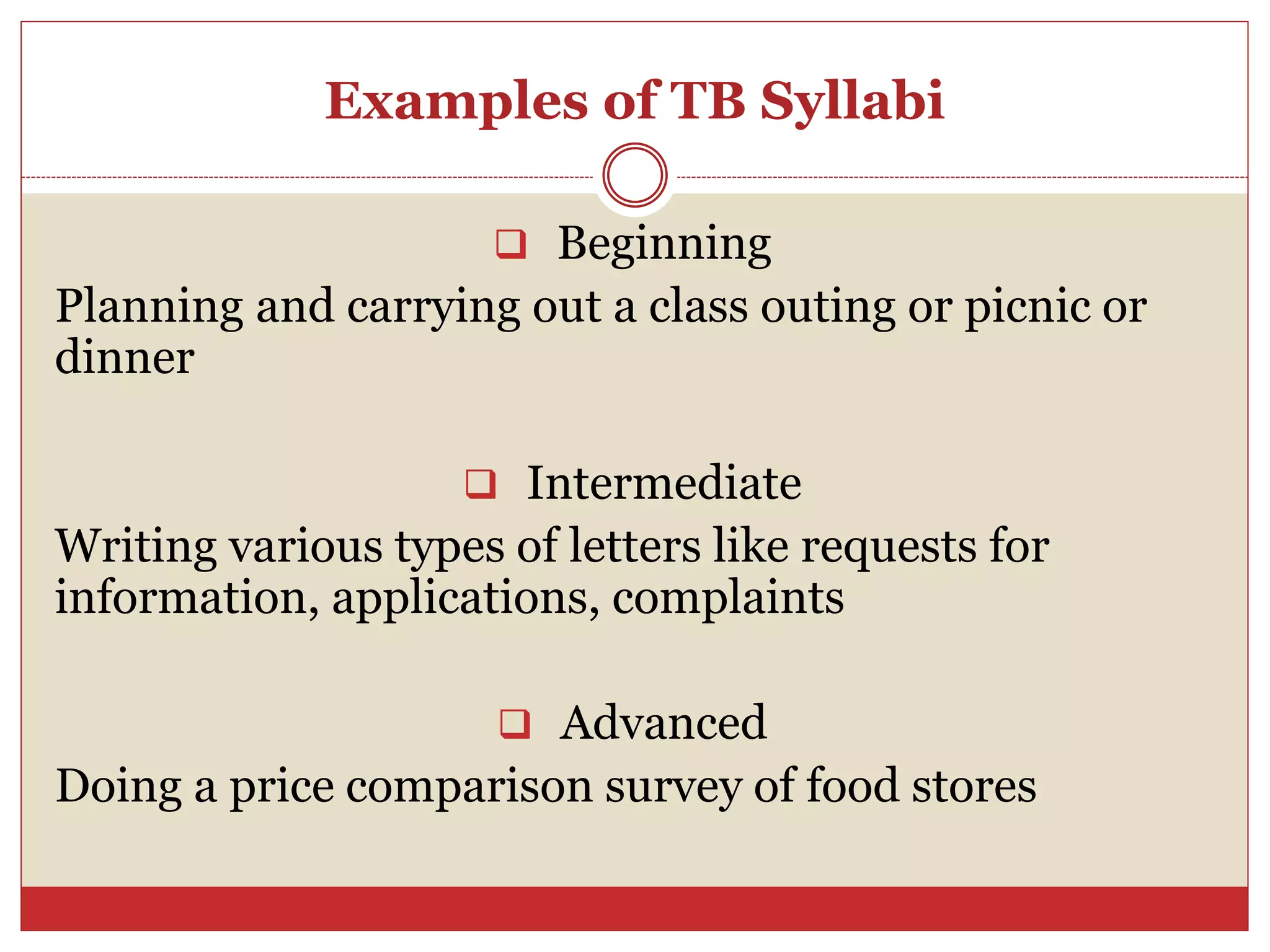 Task based syllabus | PPTX