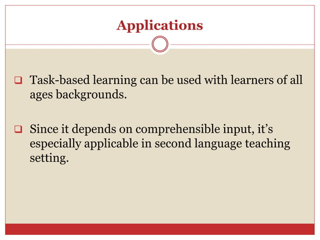 Task based syllabus | PPTX | Homework and Study | Education