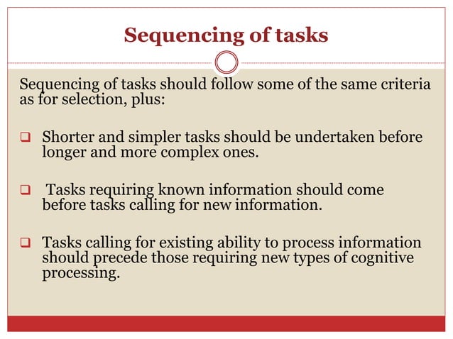 Task based syllabus | PPTX | Homework and Study | Education