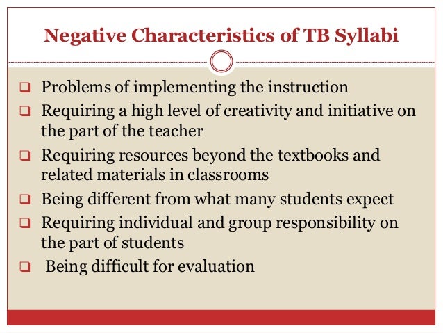 Task based syllabus