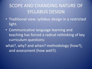 Task Based Syllabus Design | PPTX