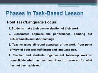 Task based teaching | PPTX