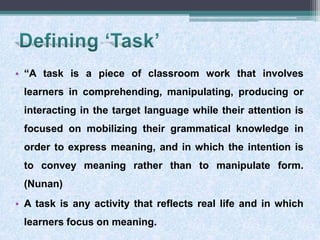 Task based teaching | PPTX