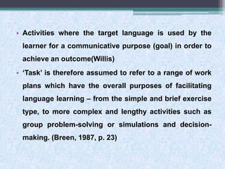 Task based teaching | PPTX