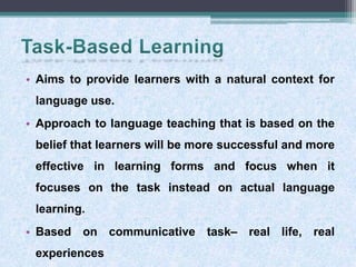 Task based teaching | PPTX