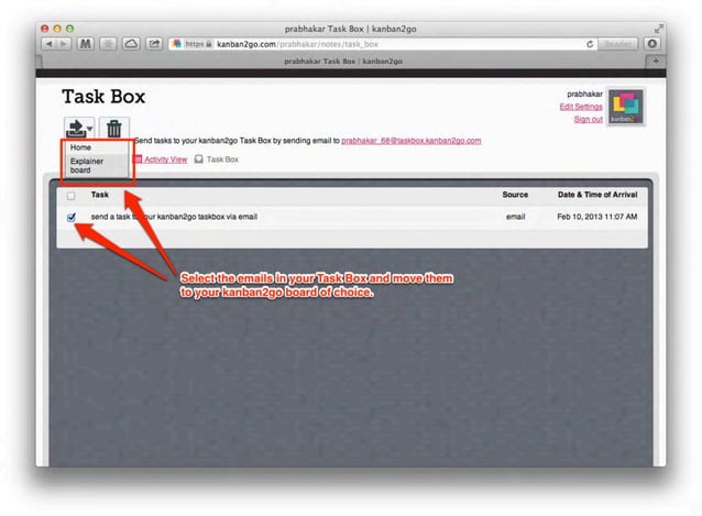 Taskbox explainer screenshots | PDF