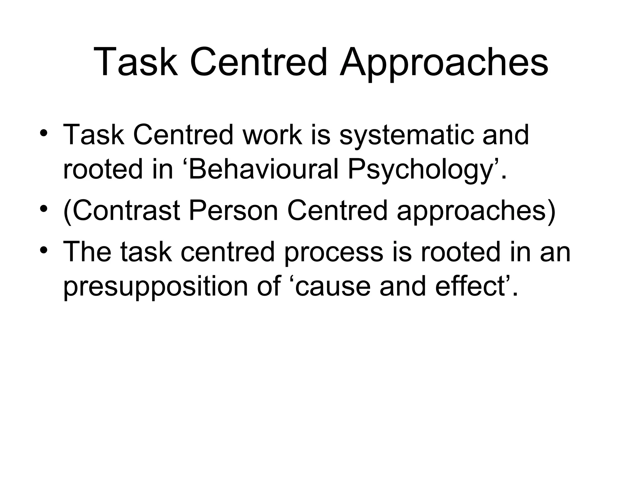 Task centred approaches | PPT