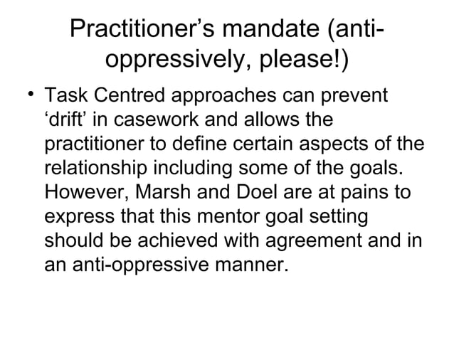 Task centred approaches | PPT