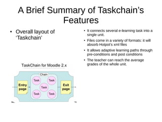Using Moodle's Taskchain Plug-In | ODP