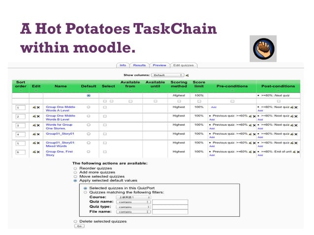Using Moodle's Taskchain Plug-In | PPT