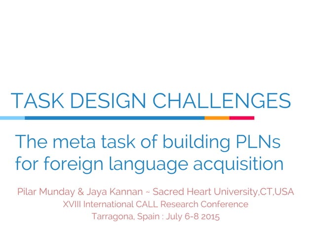 The meta task of building PLNs for foreign language acquisition | PPT
