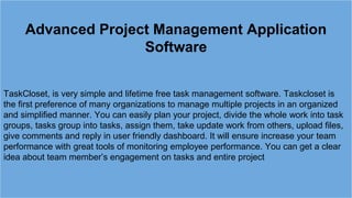 Project Management Application | Task Closet | PPT