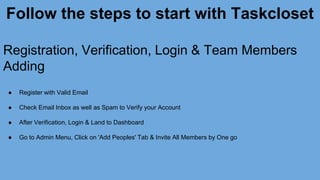 Project Management Application | Task Closet | PPT