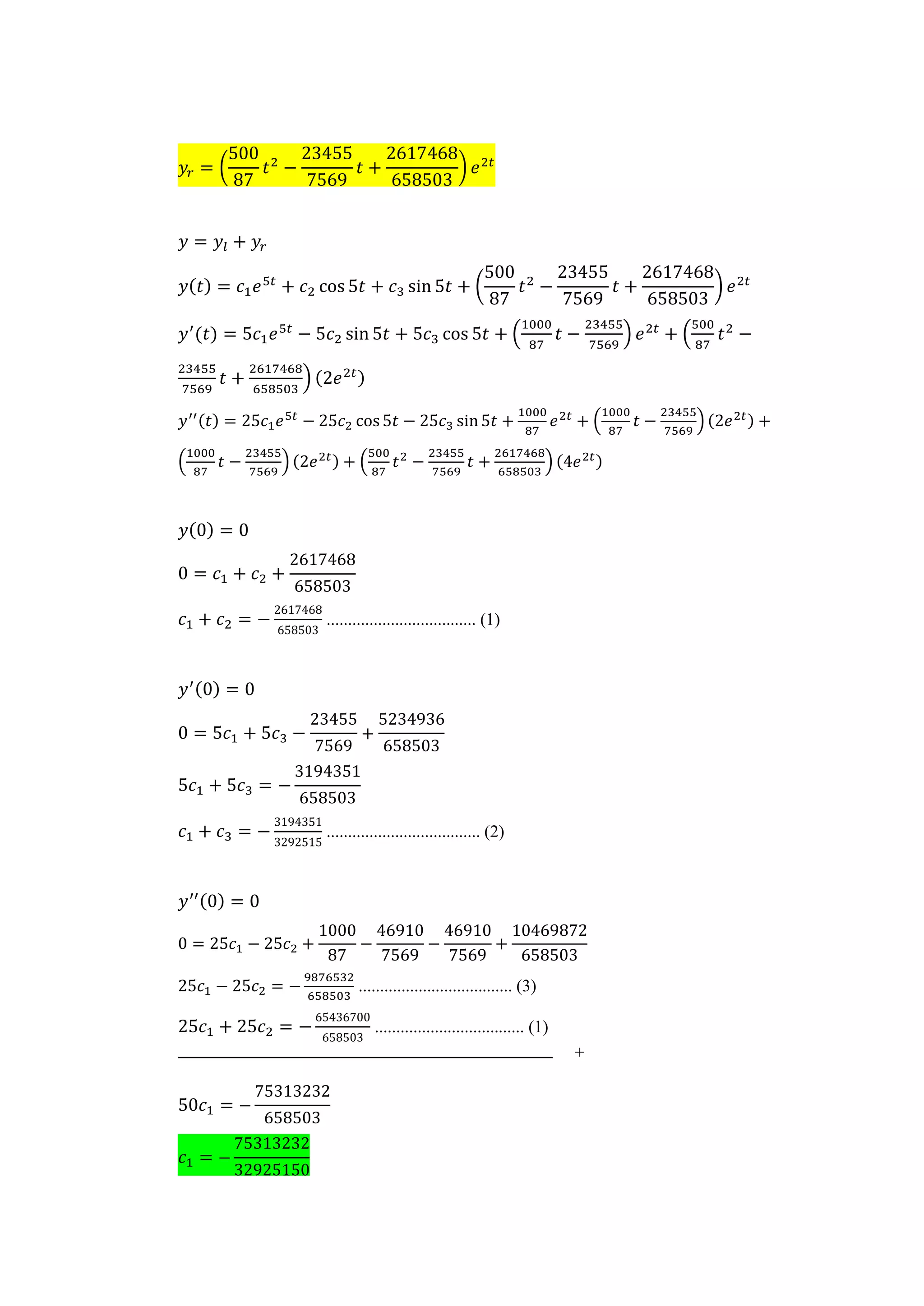 Task compilation - Differential Equation II | DOCX