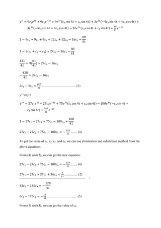 Task compilation - Differential Equation II | DOCX