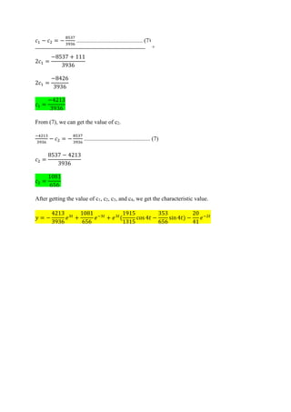 Task compilation - Differential Equation II | DOCX