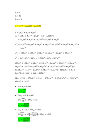 Task compilation - Differential Equation II | DOCX