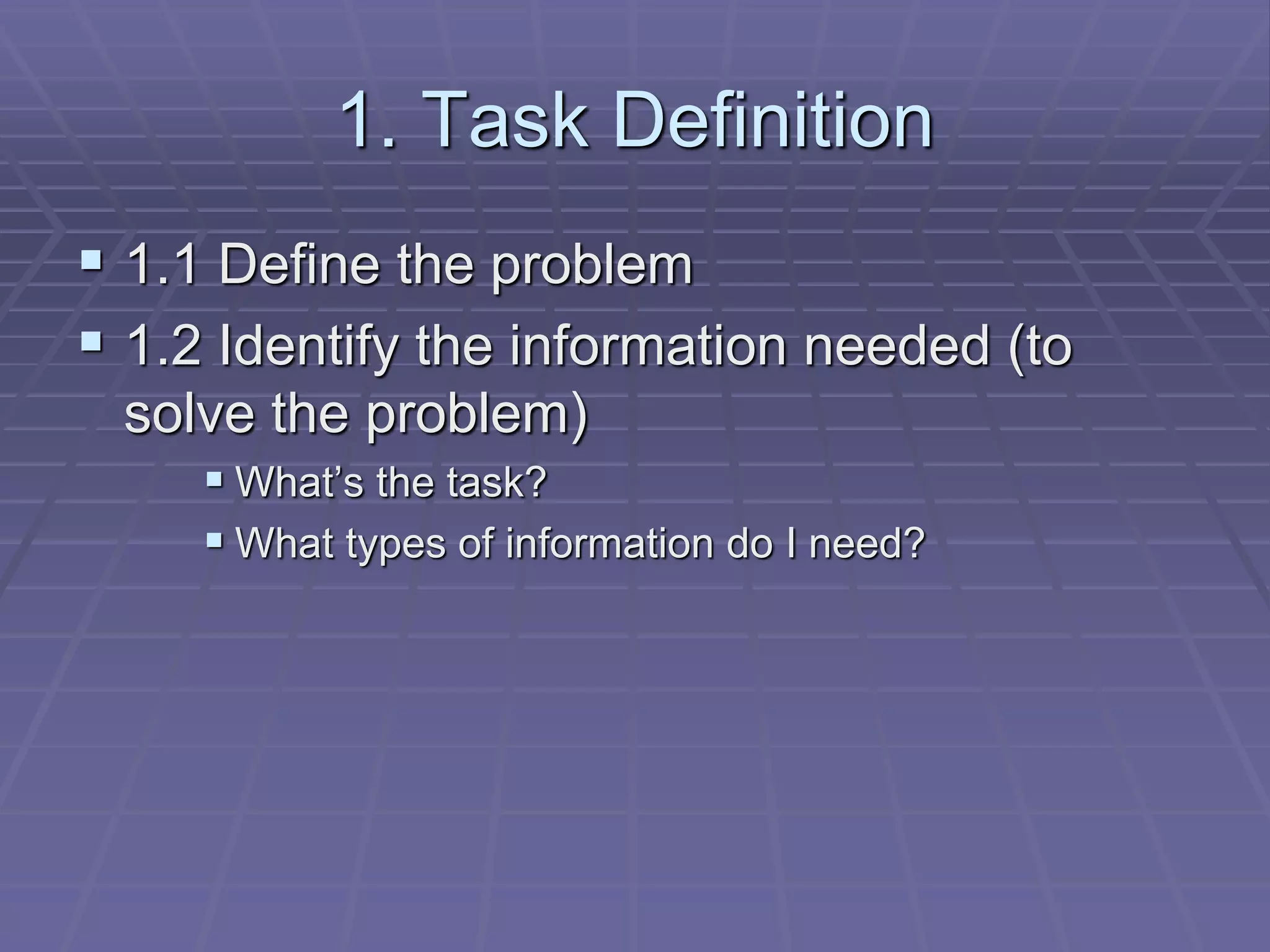 Task definition | PPT