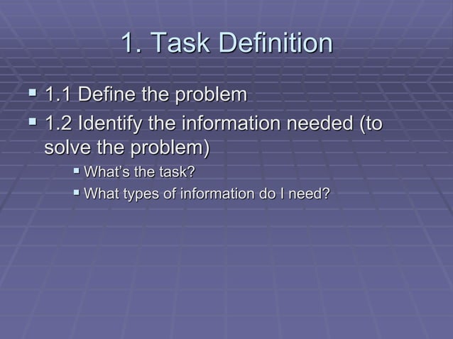 Task definition | PPT