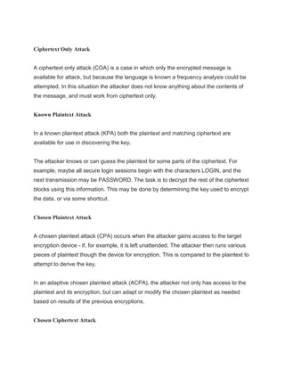 Cryptanalysis and Attacks | PDF