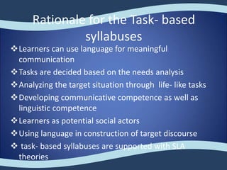 Task-based Syllabus | PPT
