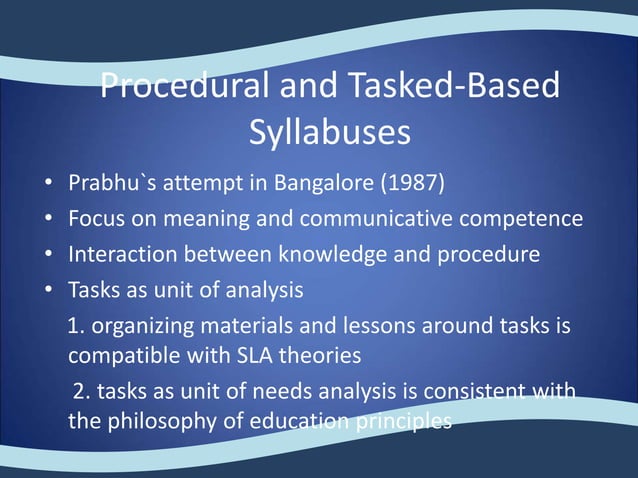 Task-based Syllabus | PPT