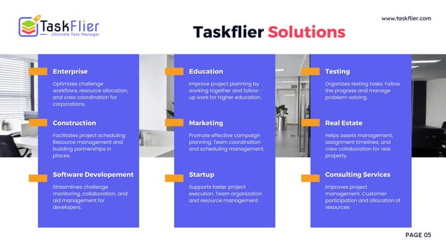 Project Management Software | TASKFLIER | PPT