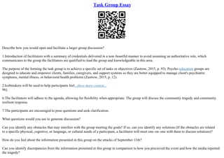 Task Group Essay | PPT