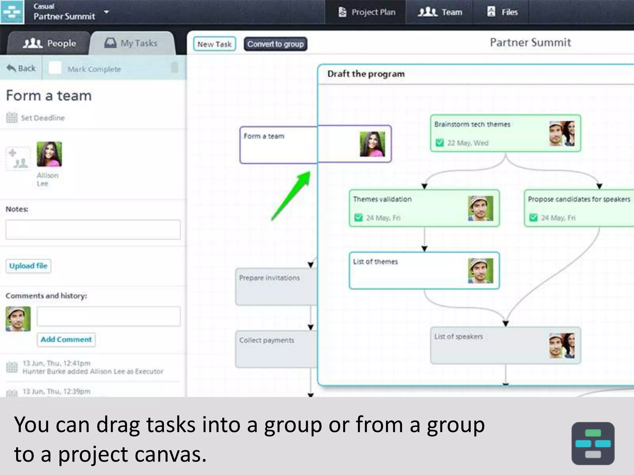 Task groups in casual | PPTX