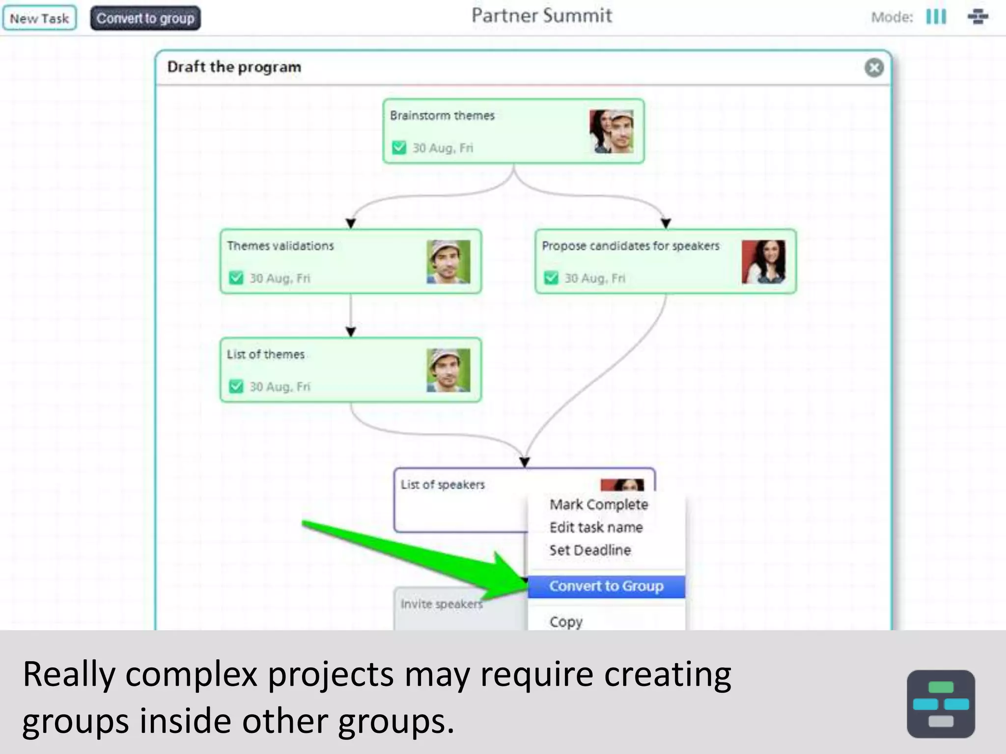 Task groups in casual | PPT