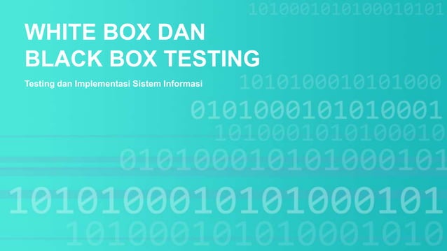 White Box dan Black Box Testing | PPT