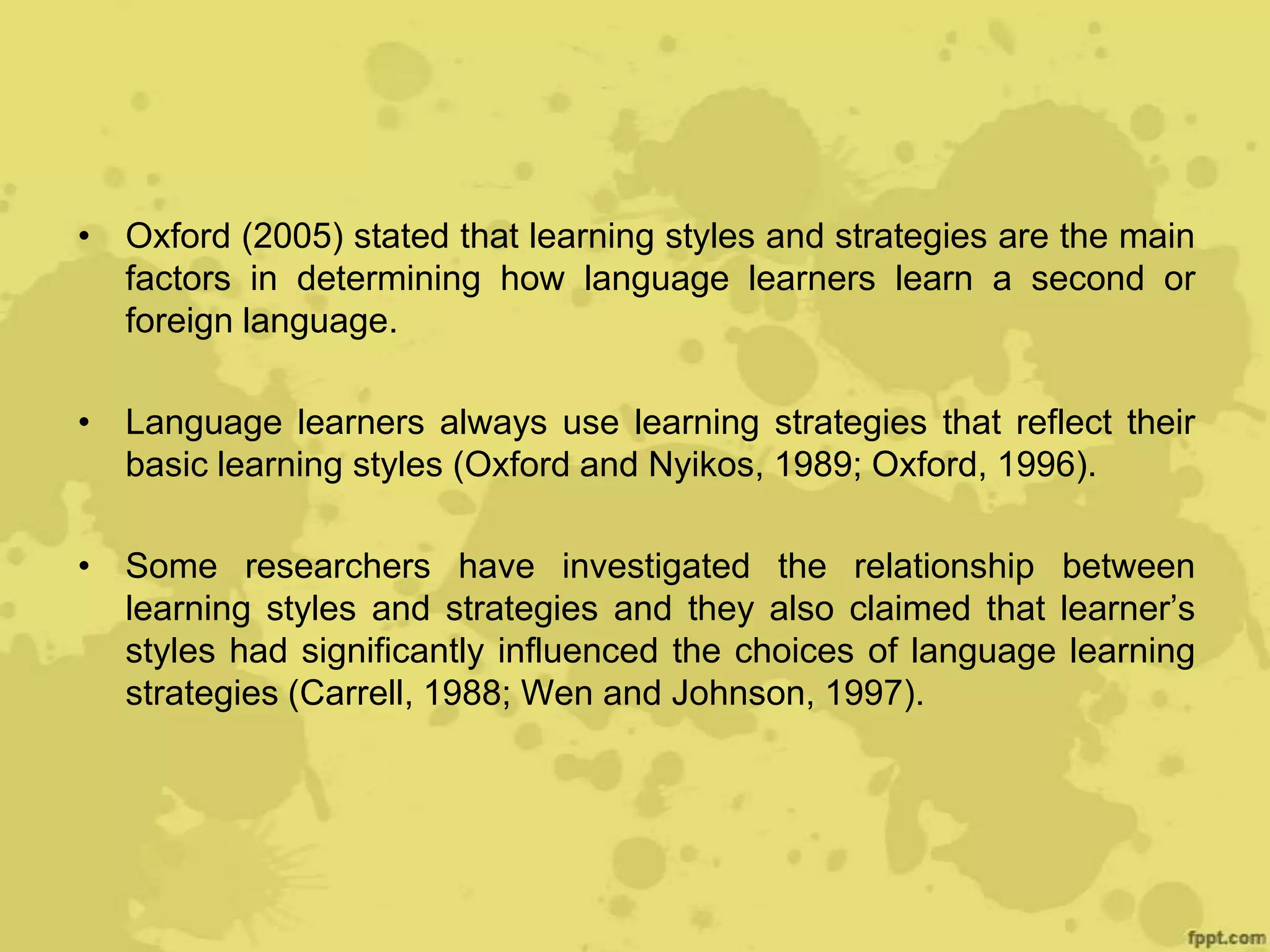Factors that Affects Language Learning Strategies | PPT