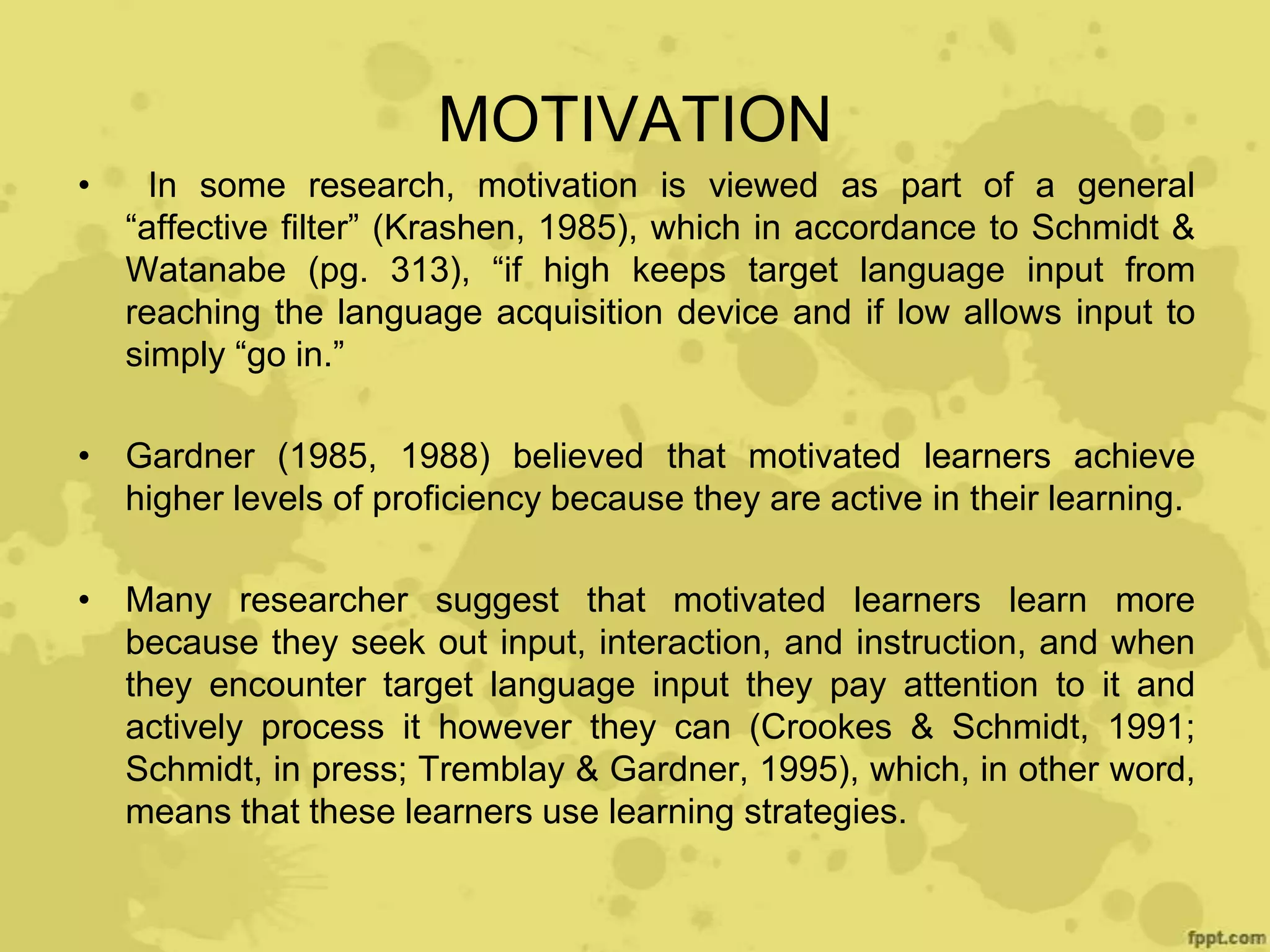 Factors that Affects Language Learning Strategies | PPT