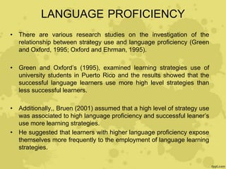 Factors that Affects Language Learning Strategies | PPT