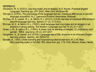 Factors that Affects Language Learning Strategies | PPT