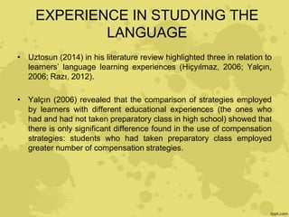 Factors that Affects Language Learning Strategies | PPT