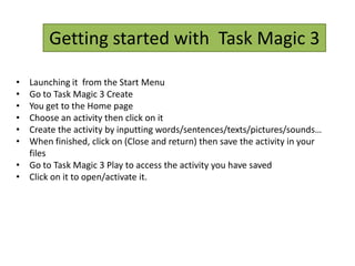 Task magic 3 | PPT