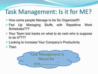 Task management System (TMS) | PPTX