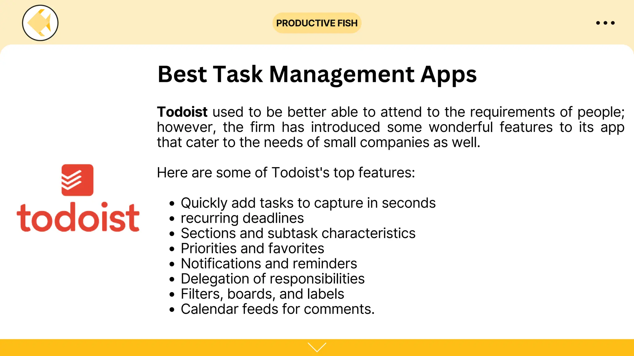 Task Management Tools | Productive Fish | PPT