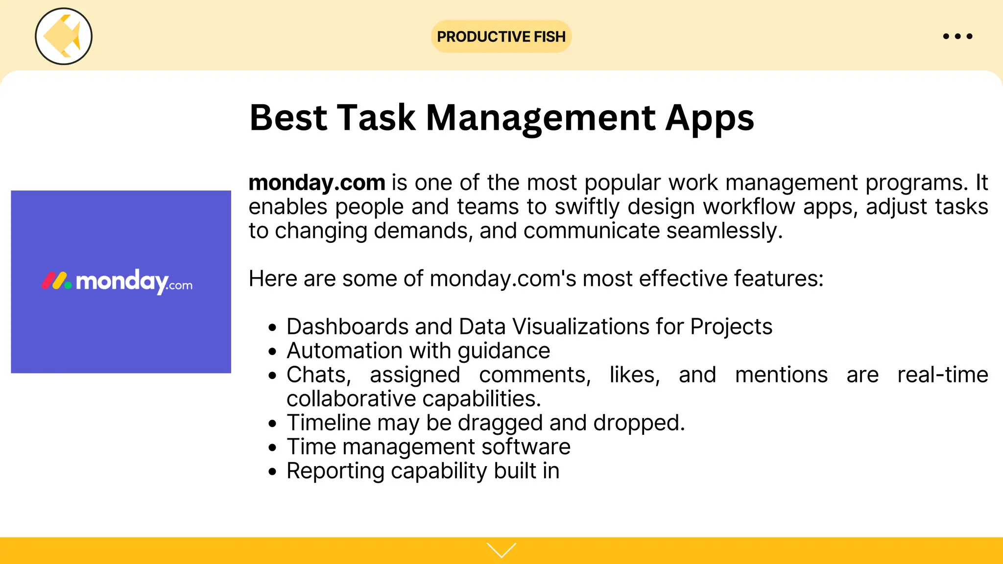 Task Management Tools | Productive Fish | PPT