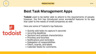 Task Management Tools | Productive Fish | PDF