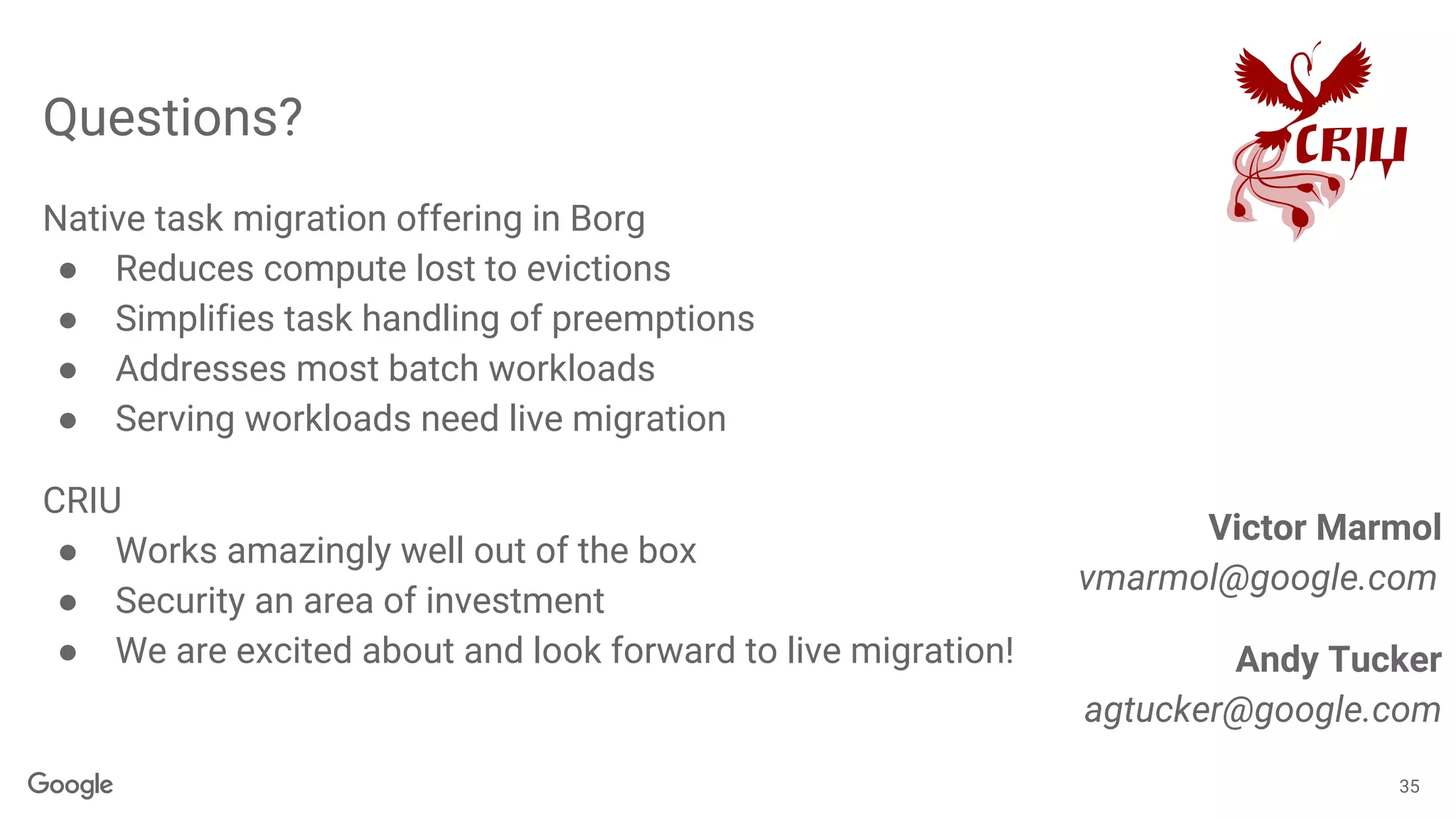 Task migration using CRIU | PDF