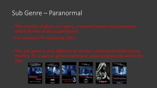 Research - Conventions Of Horror | PPTX