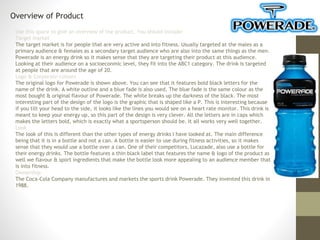 Task One // Energy Drink Research | PPT