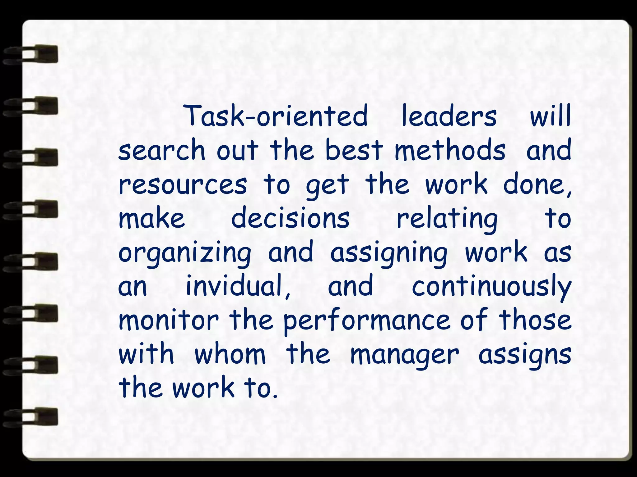 Task-Oriented Leader | PPTX