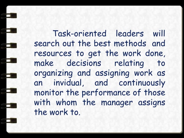 Task-Oriented Leader | PPTX