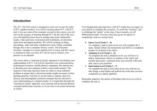 Portfolio Task Outlines | DOC | Internet for Beginners | Internet